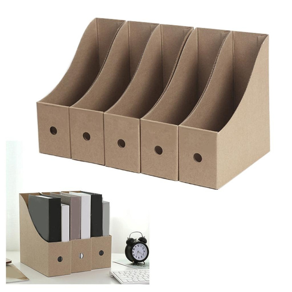 5Pcs Magazine Storage Box Document Holder Desk File Holder Cardboard ...