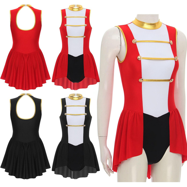 Women's Circus Ringmaster Costume Bodysuit Circus Fancy Dress Showman ...