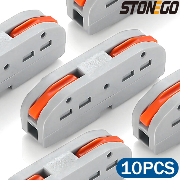 STONEGO 10Pcs Reusable Electrical Spring Clamp Nut Quick Wire Connector ...