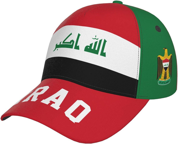 Iraq Flag Iraqans Baseball Cap Full Print Adult Men Hat Patriotism ...