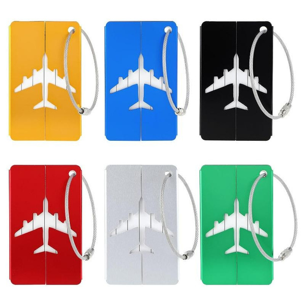 1/7pcs Metal Luggage Tags Aluminum Suitcase Labels Travel Bag Tags with ...