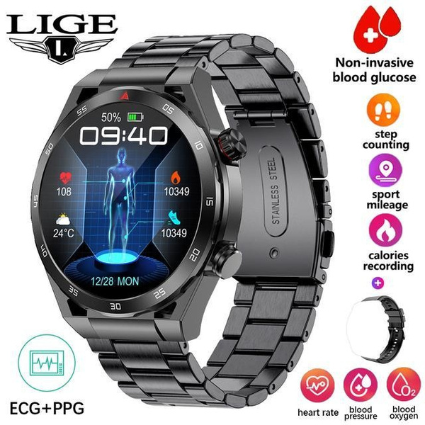 LIGE ECG+PPG Smart Watch Men Sports Smart Watch HPV Tracking Monitor ...