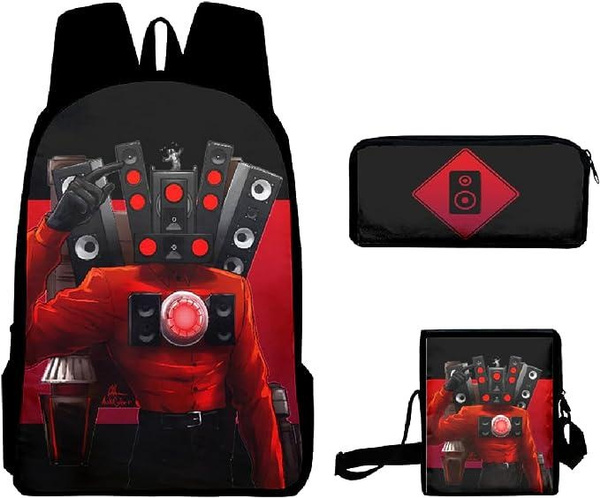 Skibidi Toilet Backpack Speakerman/Titan TV man Cosplay Backpack ...