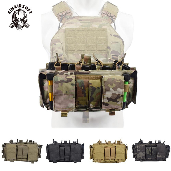 SINAIRSOFT Tactical Chest Rig Placard Triple Magazine Pouch for Airsoft ...