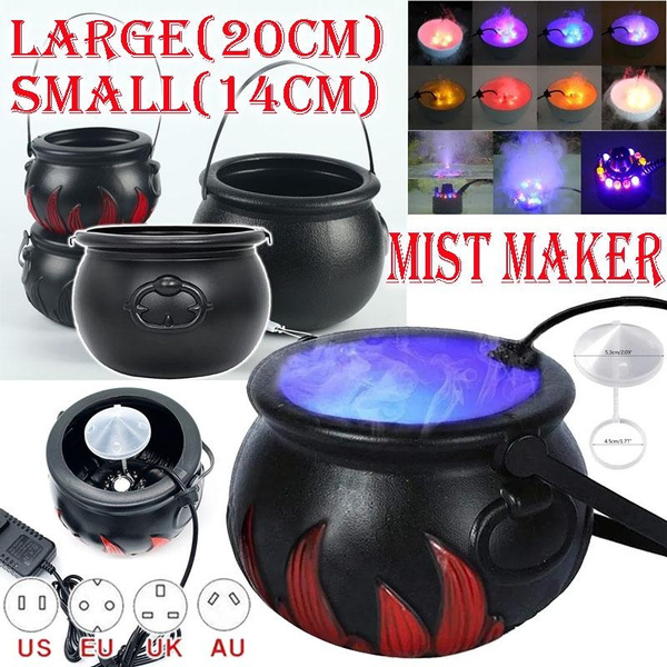 Halloween Witch Jar Atomizer Cauldron with Mist Maker Black Cauldron ...
