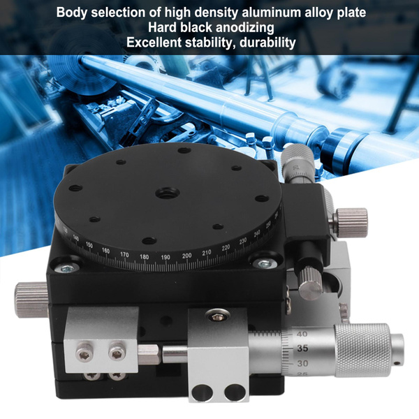 Manual Linear Positioning Stage XYR 3 Axes Micrometer AdjustableBearing ...