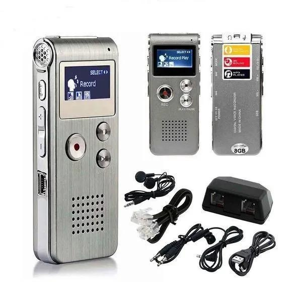 Portable Rechargeable 8GB Digital Audio Voice Recorder Dictaphone MP3 ...