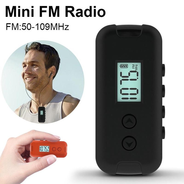Portable Mini Personal FM Pocket Radio Digital Walkman Radio with Wired ...