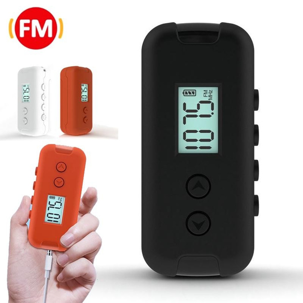 Mini Pocket FM Radio Portable 50-108MHZ Audio Radio Receiver with LCD ...