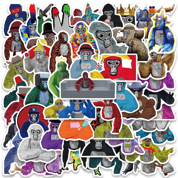 10/50pcs Fun and Cartoon Gorilla Tag Stickers Graffiti Stickers for DIY ...