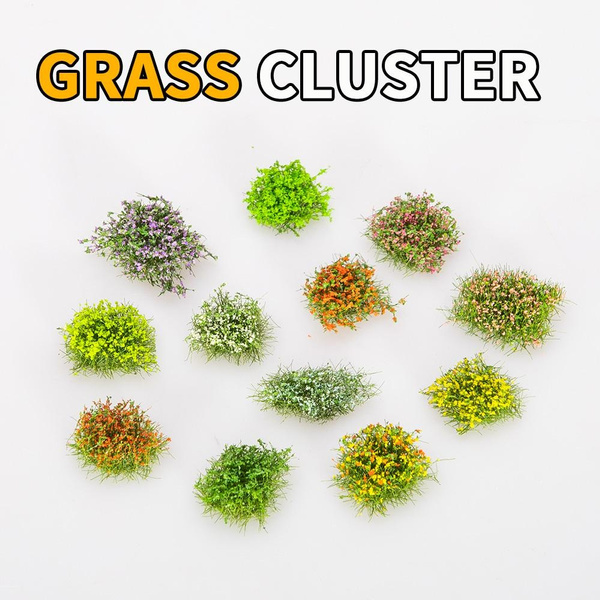 Simulation Grass Bush Flower Cluster Model Sand Table Scene DIY ...