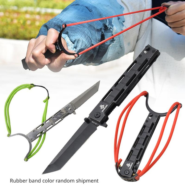 Portable Self-defense Slingshot Multifunctional Folding Knife Outdoor ...