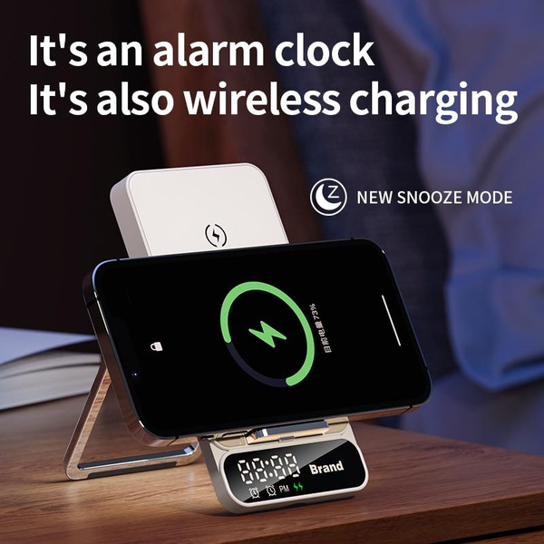 Foldable Magnetic Wireless Charger Pad Portable Folding Vertical ...