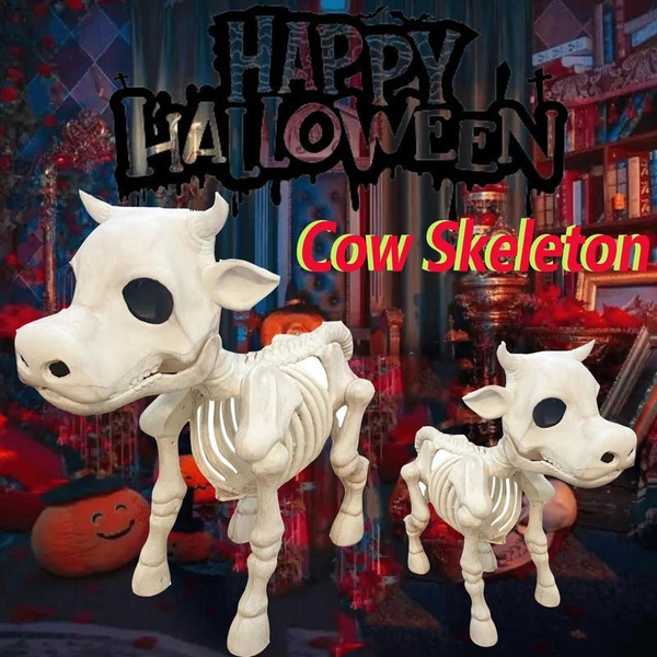 Halloween Cow Skeleton Halloween Decoration Realistic Cow Skull ...