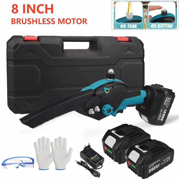 8 Inch Brushless Chainsaw with Oiler Electric Chainsaw Power Tools for ...