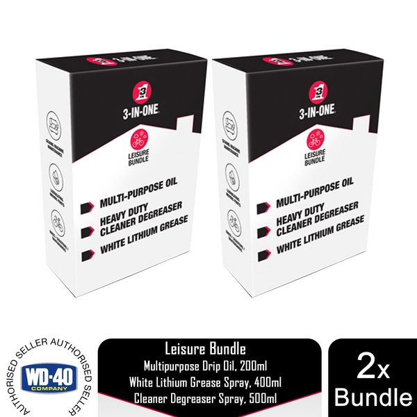 3-IN-ONE Leisure Bundle Drip Oil, Grease Spray & Degreaser Spray, 2 ...