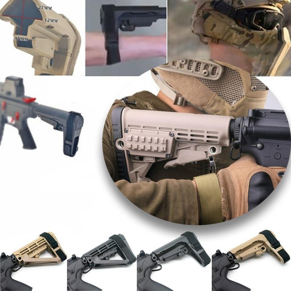 2024 Tactical SBA4 Airsoft Water Bullet Nylon Stock Tied Hand Rear ...