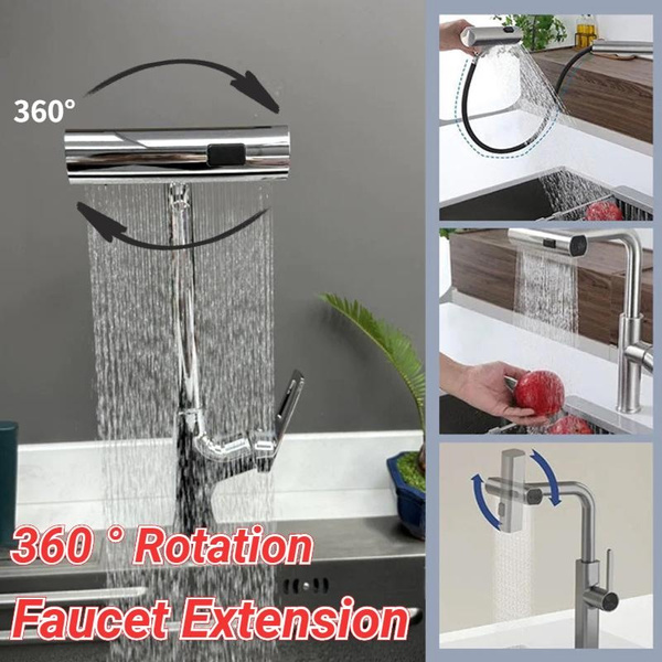 Multifunctional Kitchen Faucet Waterfall Outlet Universal Extension ...