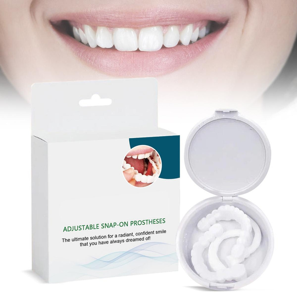 Adjustable Snap-On Dentures Tooth Cover False Teeth Upper Bottom Dental ...