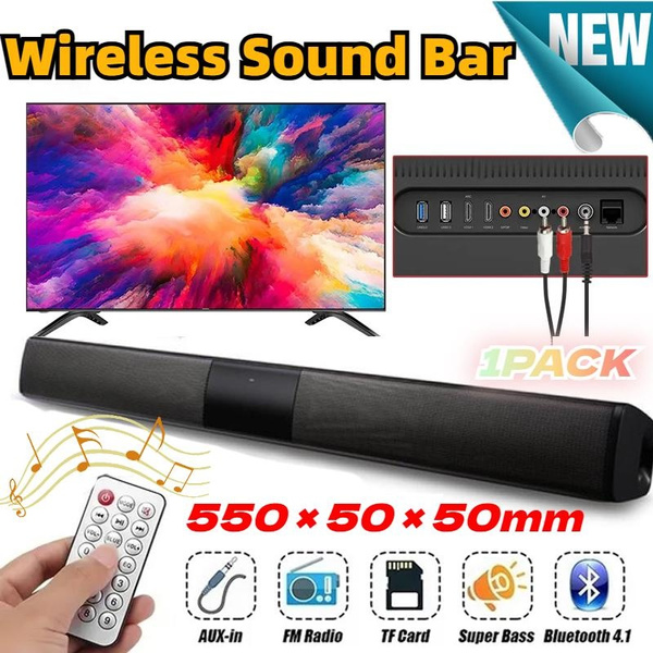 Upgraded Sound Quality Wireless Bluetooth Soundbar Hi-Fi Stereo Speaker ...