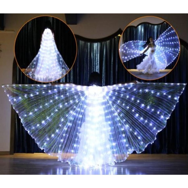 Upgrade Super Bright Lights 360-Degrees Led Belly Dance Isis Wings LED ...
