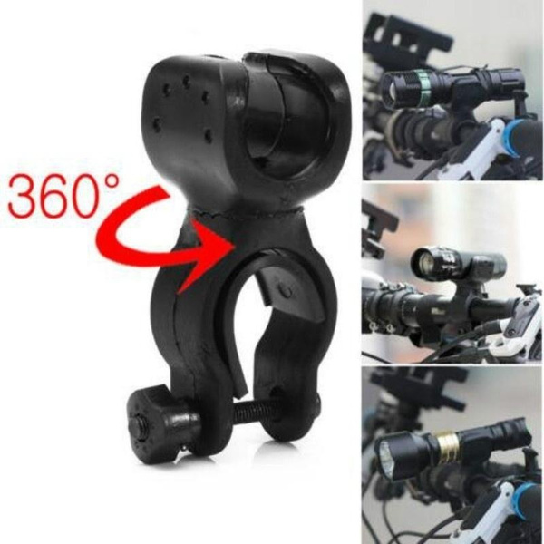 360 Swivel MTB Bike Torch Clip Mount Bicycle Front Light Bracket ...