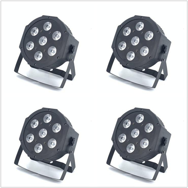 4pcs/lot Led Par 7x18W LED Flat SlimPar Quad Rgbw Light No Noise Rgbw 4 ...