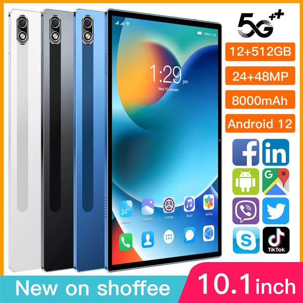 2023 New Global Version 10.1h Tablet Android12 12GB Ram 512GB Rom Dual ...