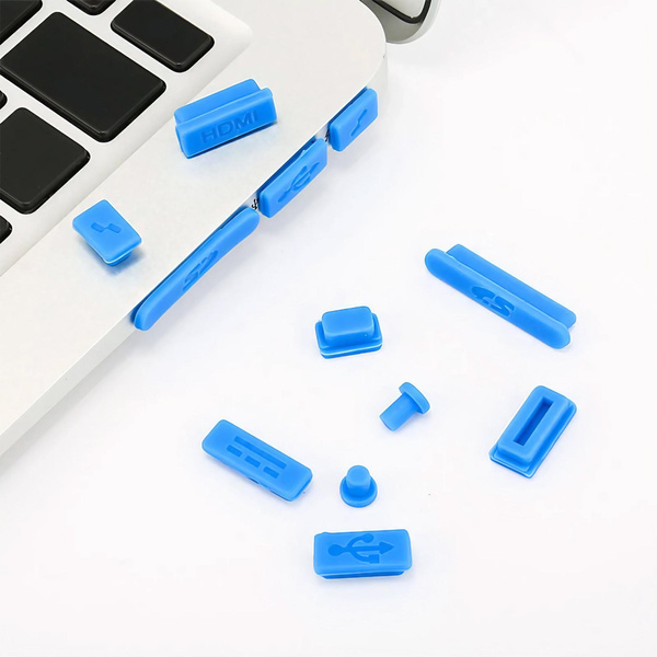 STONEGO 1 Set (16Pcs) Laptop Port Dust Plugs, Safeguard Computer Ports ...
