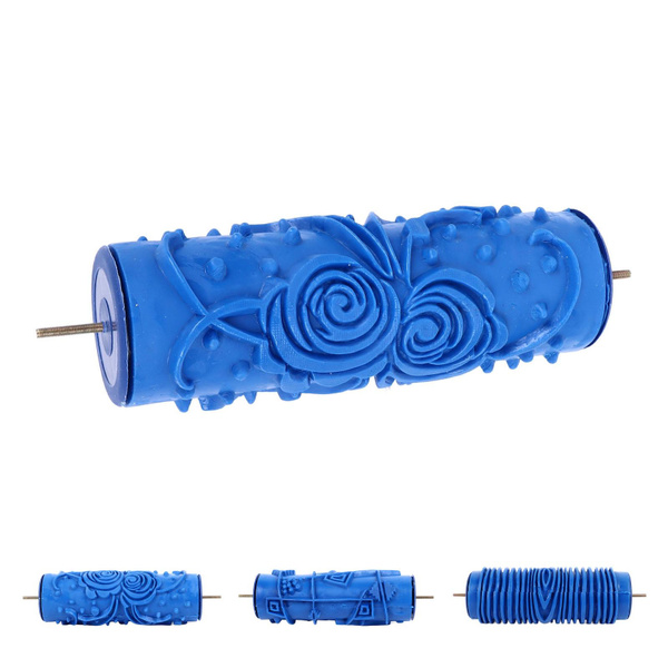 5in Rubber Pattern Paint Roller Beautiful Patterns Reusable Decorative ...