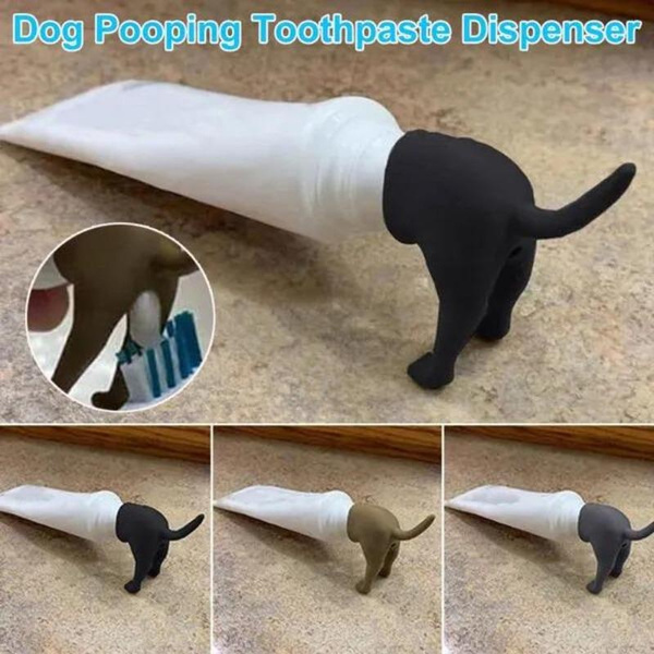 Pooping Dog Butt Toothpaste Topper, Funny Toothpaste Squeezer Prank ...