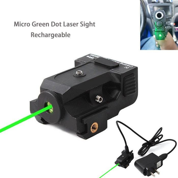 Micro Green Dot Laser Sight Rechargeable Subcompact Pistol rifer Laser ...