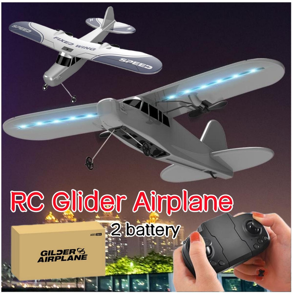 Rc Glider Airplane with LED Airplane Hand Throwing Wingspan Remote ...