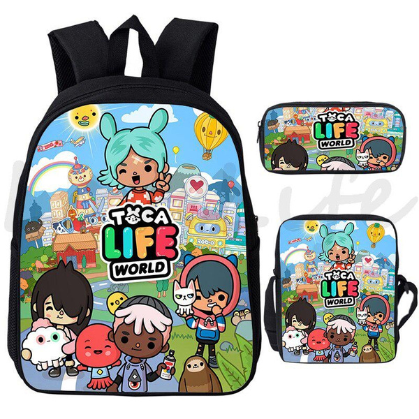 Toca Life World Backpack Children School Bag 3Pcs/set Mochila Boca ...