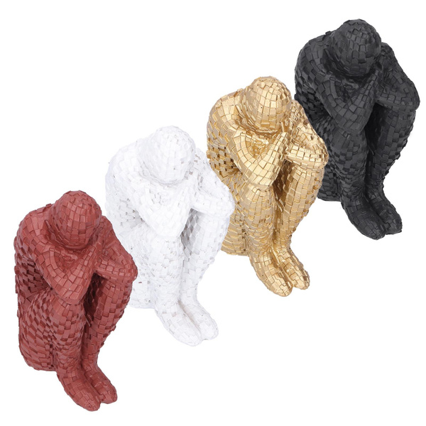 Thinking Man Statue, Resin Desktop Thinker Statue, Decorative Kitchen ...