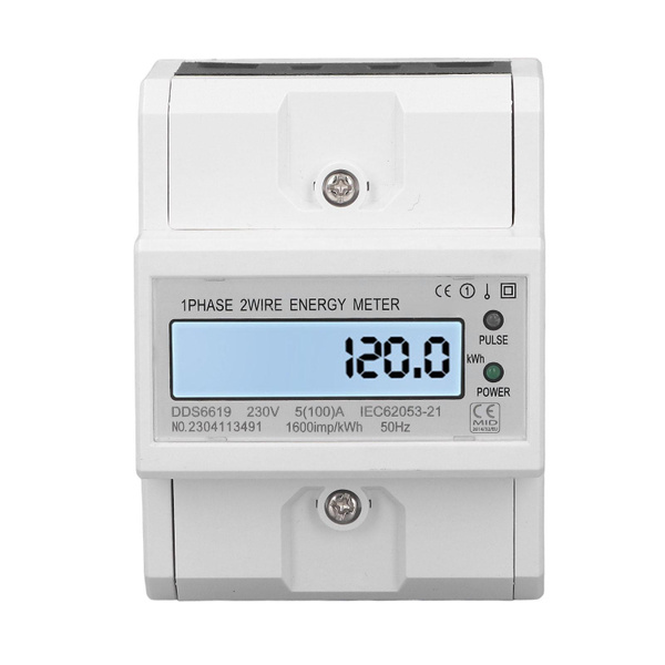 Electricity Meter Single Phase 2 Conductors DIN Rail 4P Smart Mirco ...