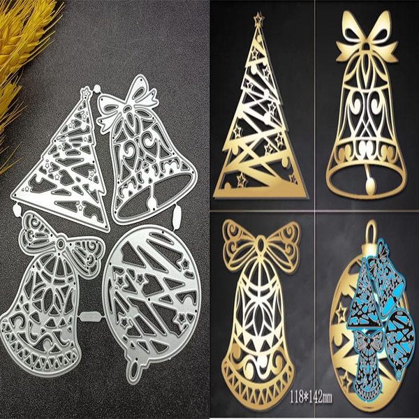 Diy Christmas Bell Metal Embossed Carbon Steel Knife Die Cutting Paper ...