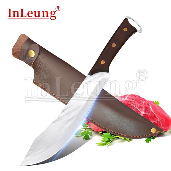 High Carbon Steel Slaughtering Knife Outdoor Butcher Meat Boning ...