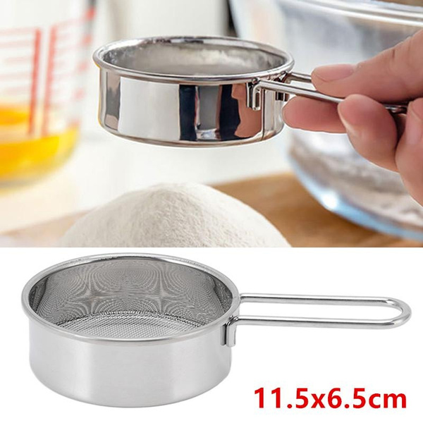 Flour Sieve Strainer Stainless Steel Lightweight Easy Cleaning ...