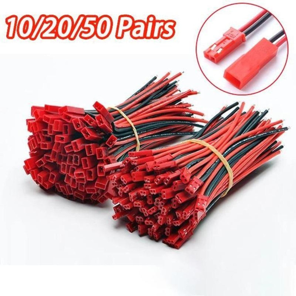 50/20/10Pairs JST Plug Connector 2 Pin Male Female Plug Connector Cable ...