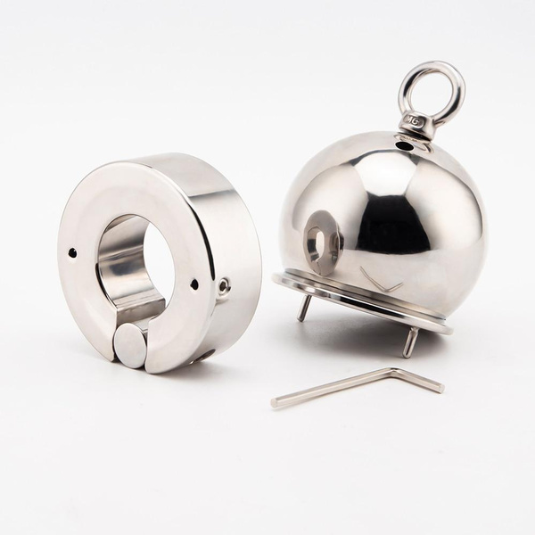 New Silver Gold Heavy Testicles Ball Stretcher Stainless Steel Male