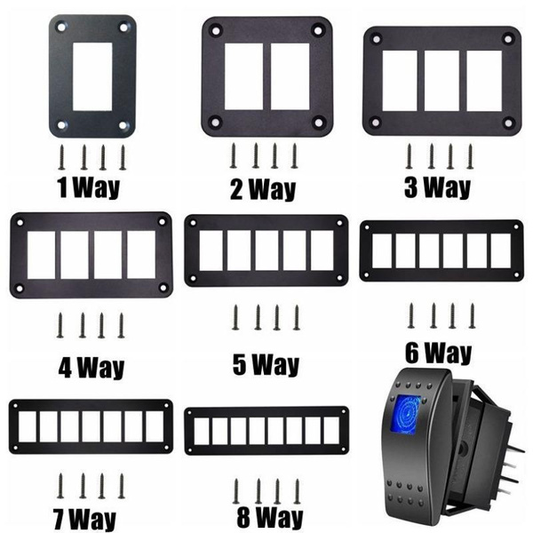 1Pcs 1/2/3/4/5/6/7/8 Way Marine Boat Rocker Switch Panel Housing Holder ... 1Pcs 1/2/3/4/5/6/7/8 Way Marine Boat Rocker Switch Panel Housing Holder ...