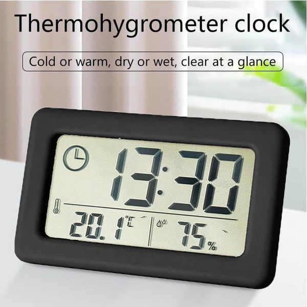 Large LCD Screen Electronic Clock Thermometer Hygrometer Ultra-thin ...