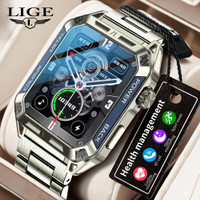 LIGE Military Smart Watch for Men, IP67 Waterproof Rugged Smartwatch ...