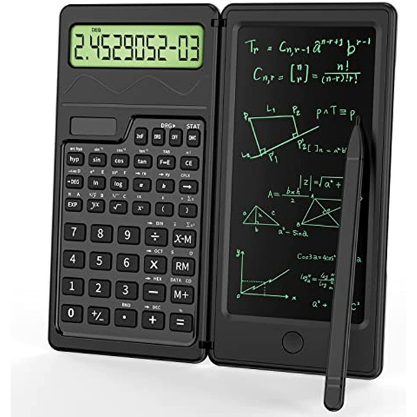 Foldable LCD Display Desk Calculator with Notepad Portable Digital ...