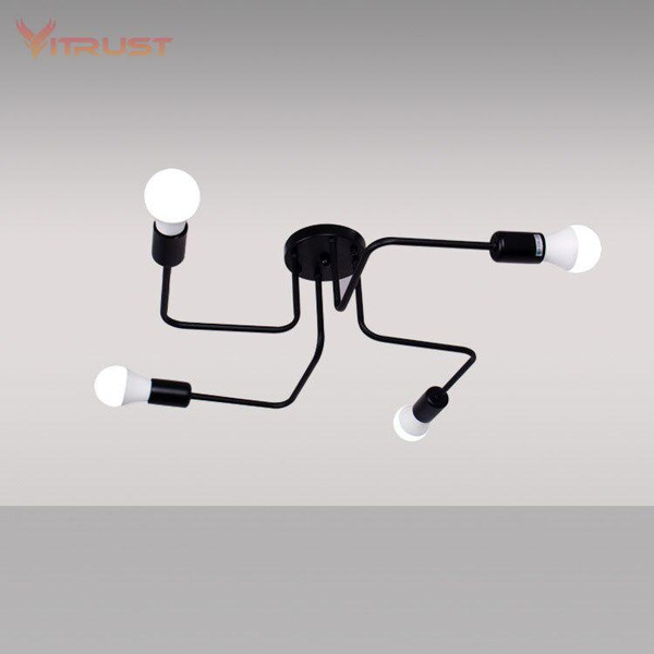 Retro Ceiling Lights Multiple Rod Wrought Iron Lighting Light Fixtures ...