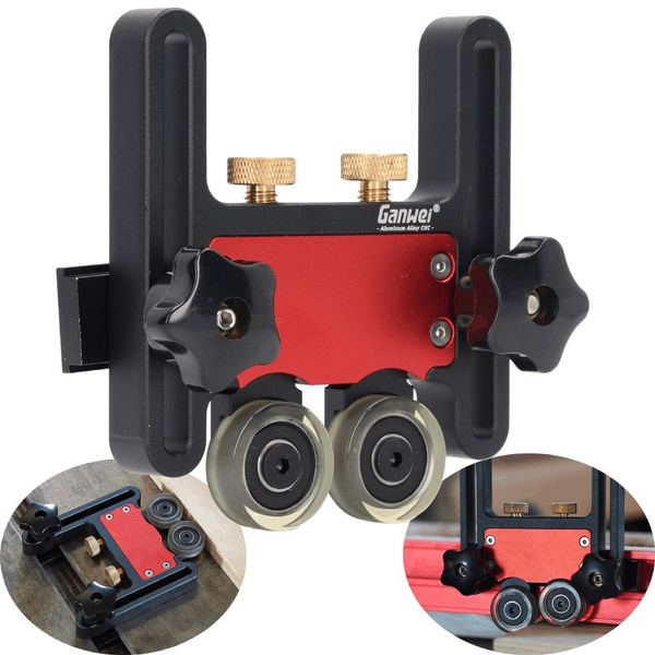 Table Saw Stock Roller Woodworking Double Wheel Sliding Feeding Guide ...