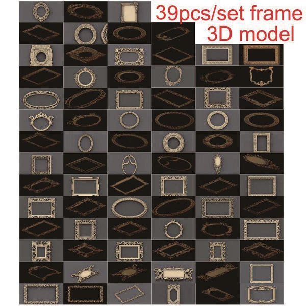 39pcs/set Frame 3d Model STL Relief For Cnc Format Stl Artcam Vectric ...