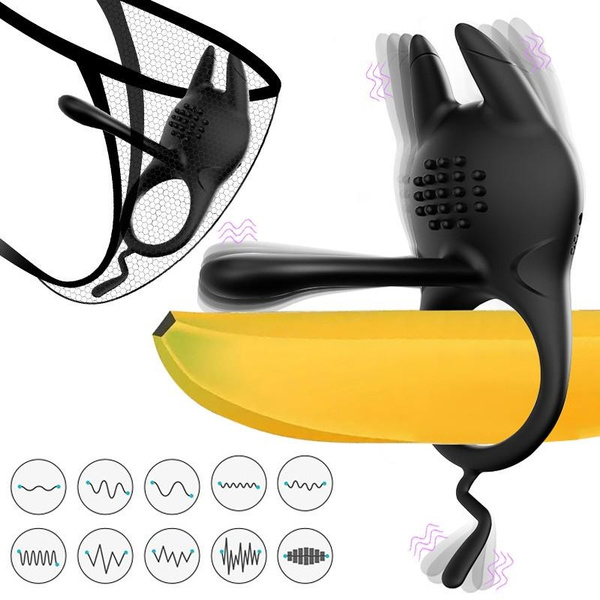 Vibrating Cock Ring With Tongue Clitoral Stimulator 10 Vibration Modes ... Vibrating Cock Ring With Tongue Clitoral Stimulator 10 Vibration Modes ...