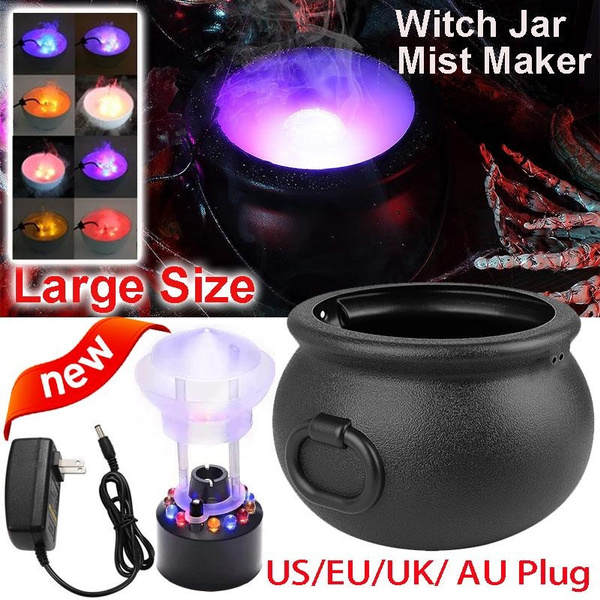 New Large Witch Jar Halloween Cauldron with Ultrasonic Mist Maker ...